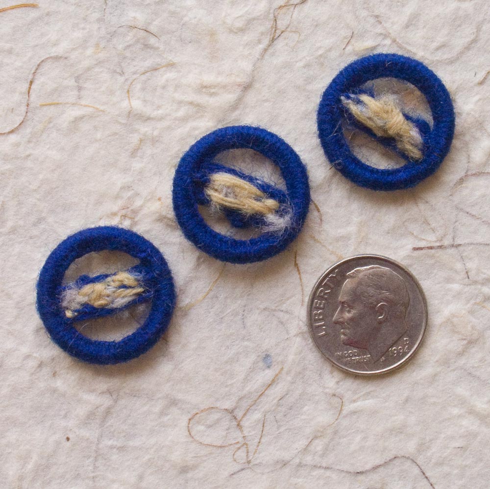 Handmade Vintage Dorset Style Embroidered Wool Buttons Circa 1930 (lot ...
